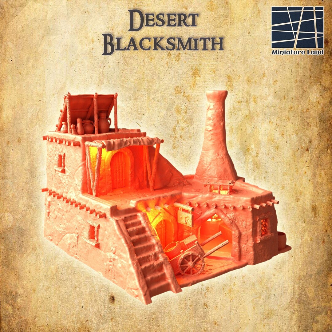 Desert Blacksmith - DND Aos Pathfinder Conquest Miniatureland Tabletop ...