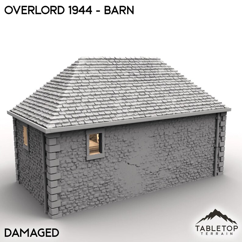 Overlord 1944 - Barn - WWII Terrain Wargame Tabletop Terrain Terrain ...