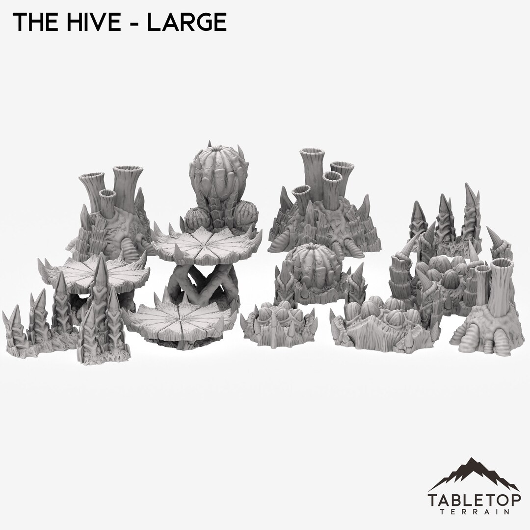 The Hive - Infested Scatter Terrain - Tabletop Terrain Grimdark Gothic Miniature Wargame Sci-fi ...