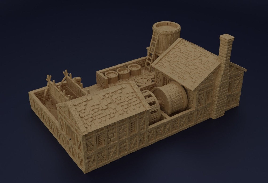 Medieval Tannery - DND Aos Pathfinder Conquest Miniatureland Tabletop ...