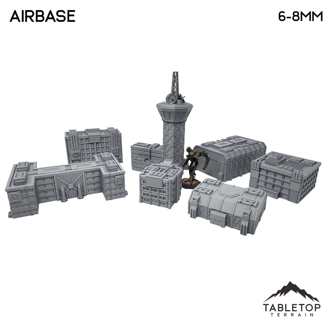 Mecha City Airbase - 6mm 8mm Mech Wargames Tabletop Terrain Compatible ...