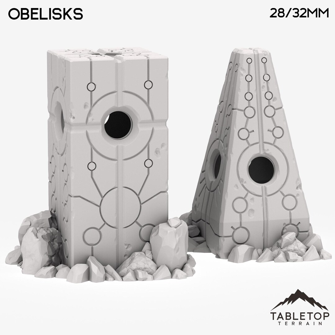 Obelisks - Alien Artifacts - Tabletop Terrain Grimdark Necrontyr ...