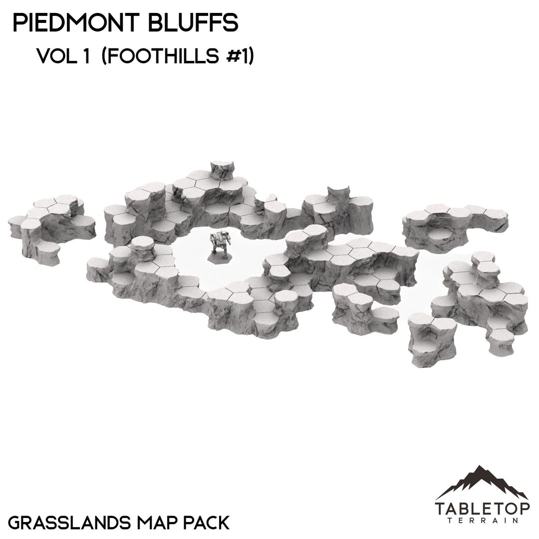 HEXTECH Piedmont Bluffs Map Hill Set - 6mm - Thunderhead Studio 6mm ...