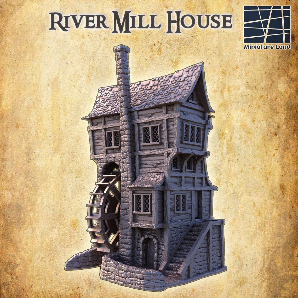 River Mill House - DND Aos Pathfinder Conquest Miniatureland Tabletop ...