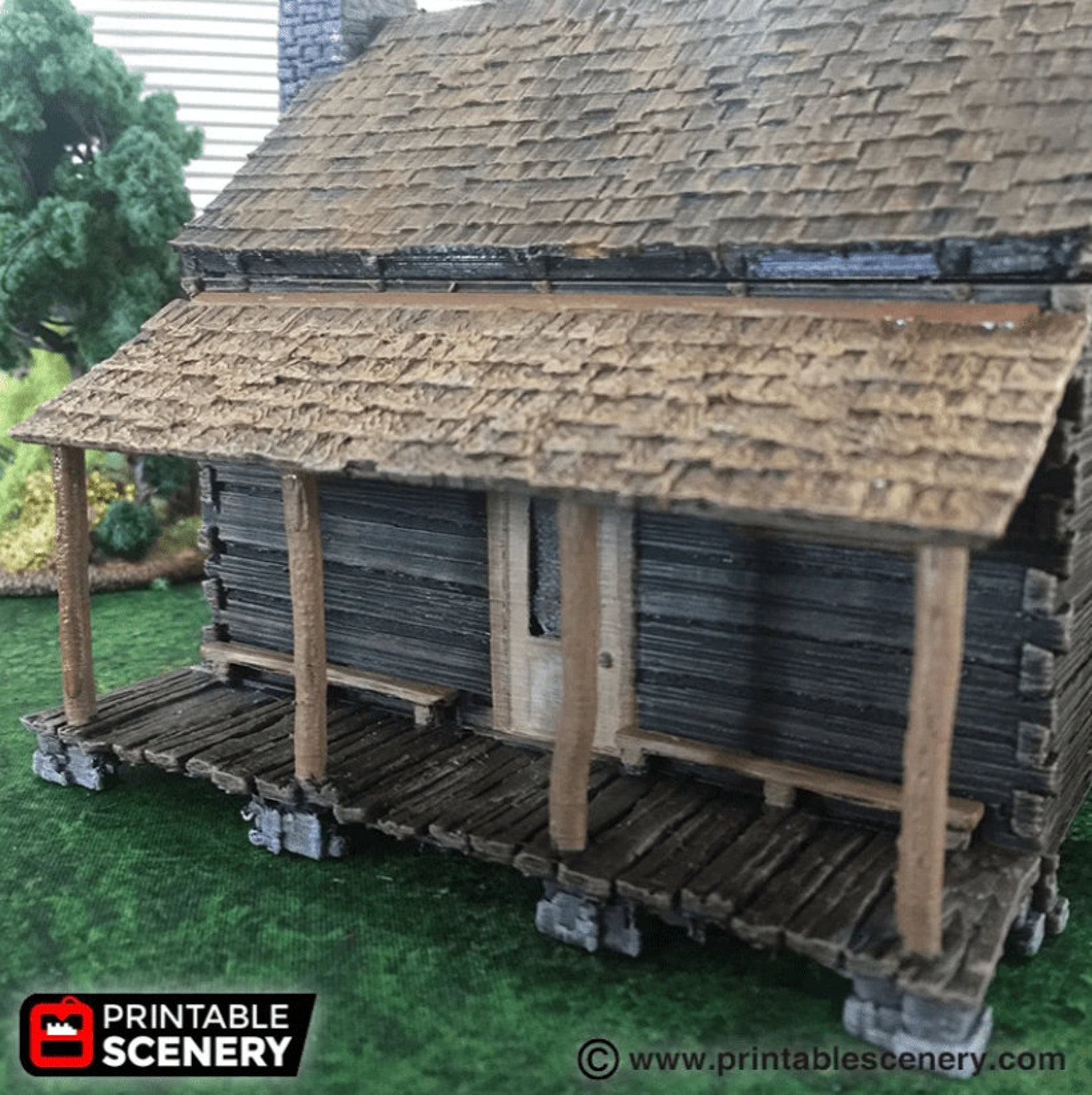 Log Cabin - Wild West Building - Wild West Exodus Tabletop Terrain ...