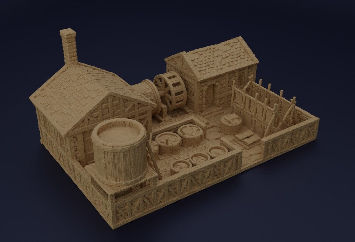Medieval Tannery - DND Aos Pathfinder Conquest Miniatureland Tabletop ...