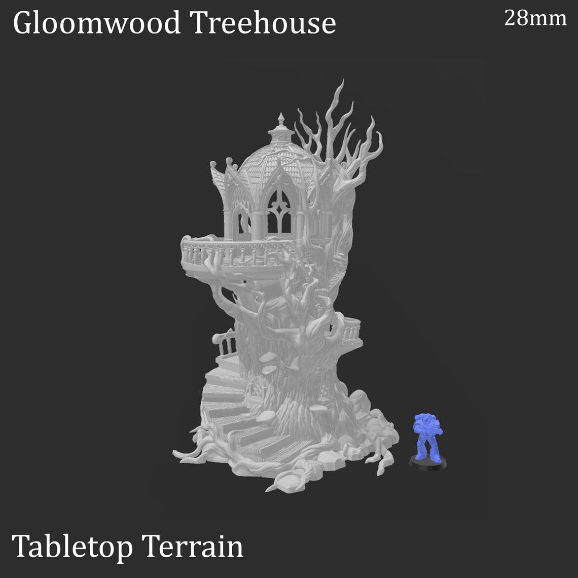 Gloomwood Treehouse Elven Building Fantasy Terrain DND Aos - Etsy
