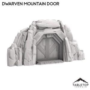 Dwarven Mountain Door - Tabletop Terrain Fantasy DND Miniature ...