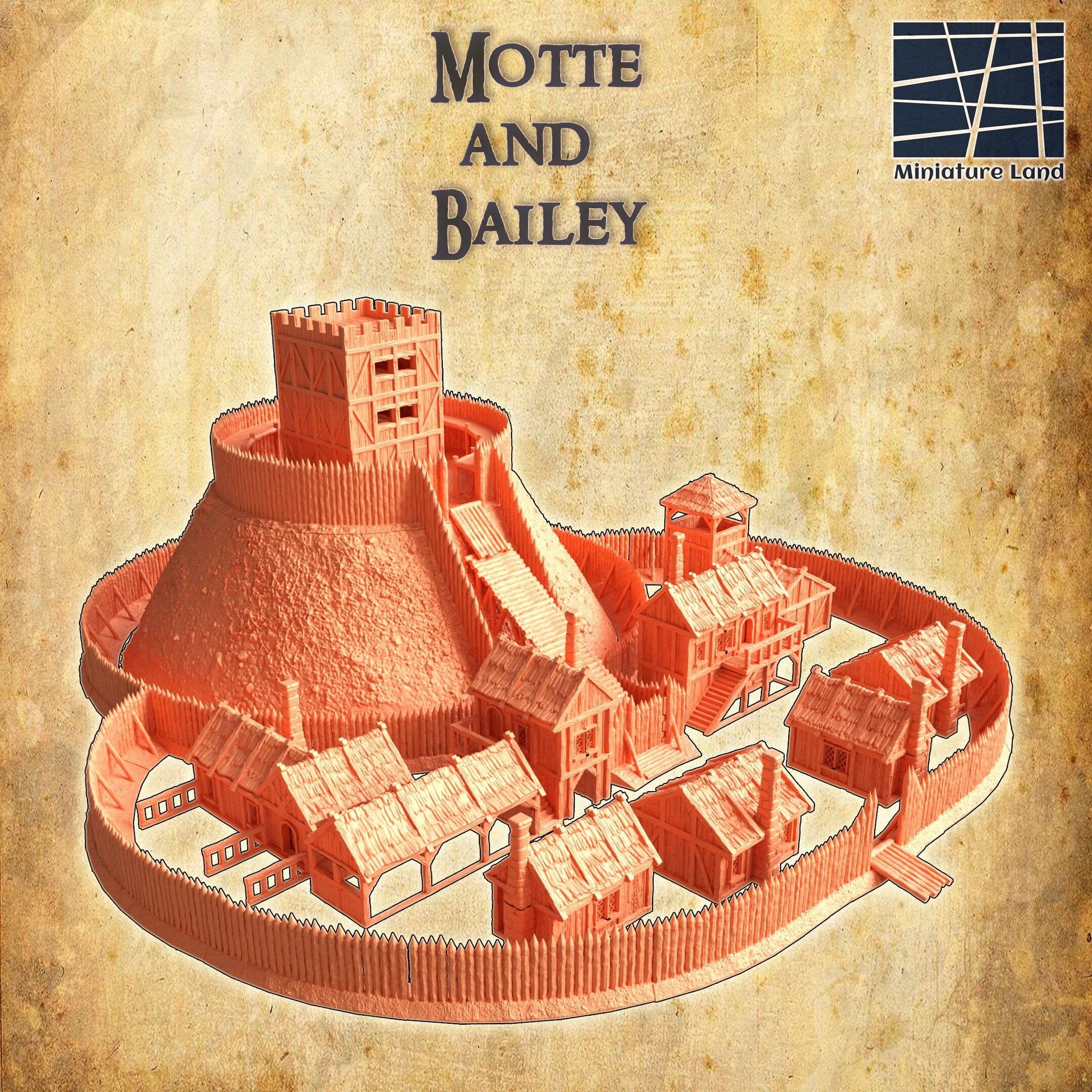 Motte and Bailey - DND Aos Pathfinder Conquest Miniatureland Tabletop ...