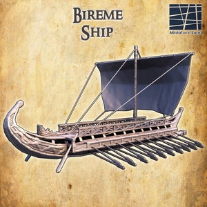 Bireme Ship - DND Aos Pathfinder Conquest Miniatureland Tabletop ...