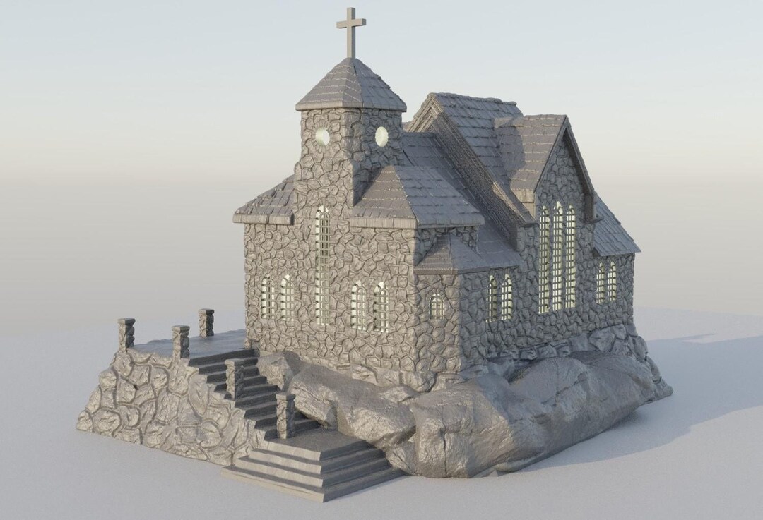 Medieval Mountain Church - DND Aos Pathfinder Conquest Miniatureland ...