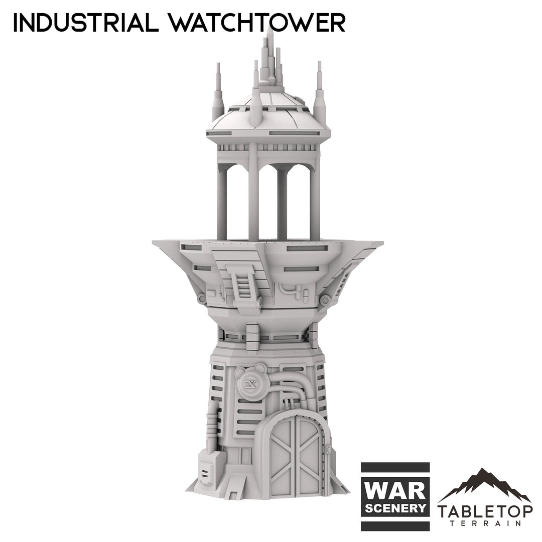 Industrial Watchtower Futuristic City Tabletop Terrain Outer Rim ...