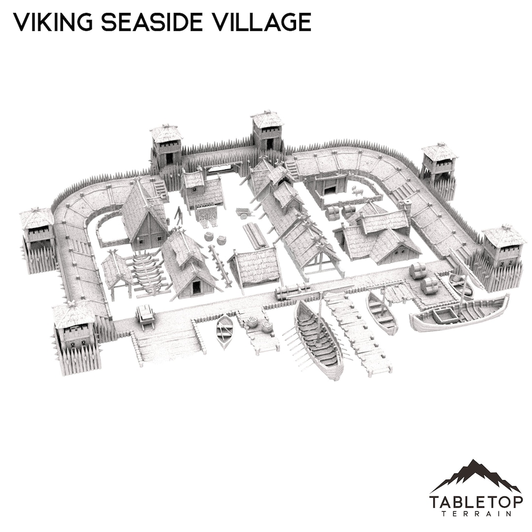 Viking Seaside Village - DND Aos Pathfinder Conquest Miniatureland ...