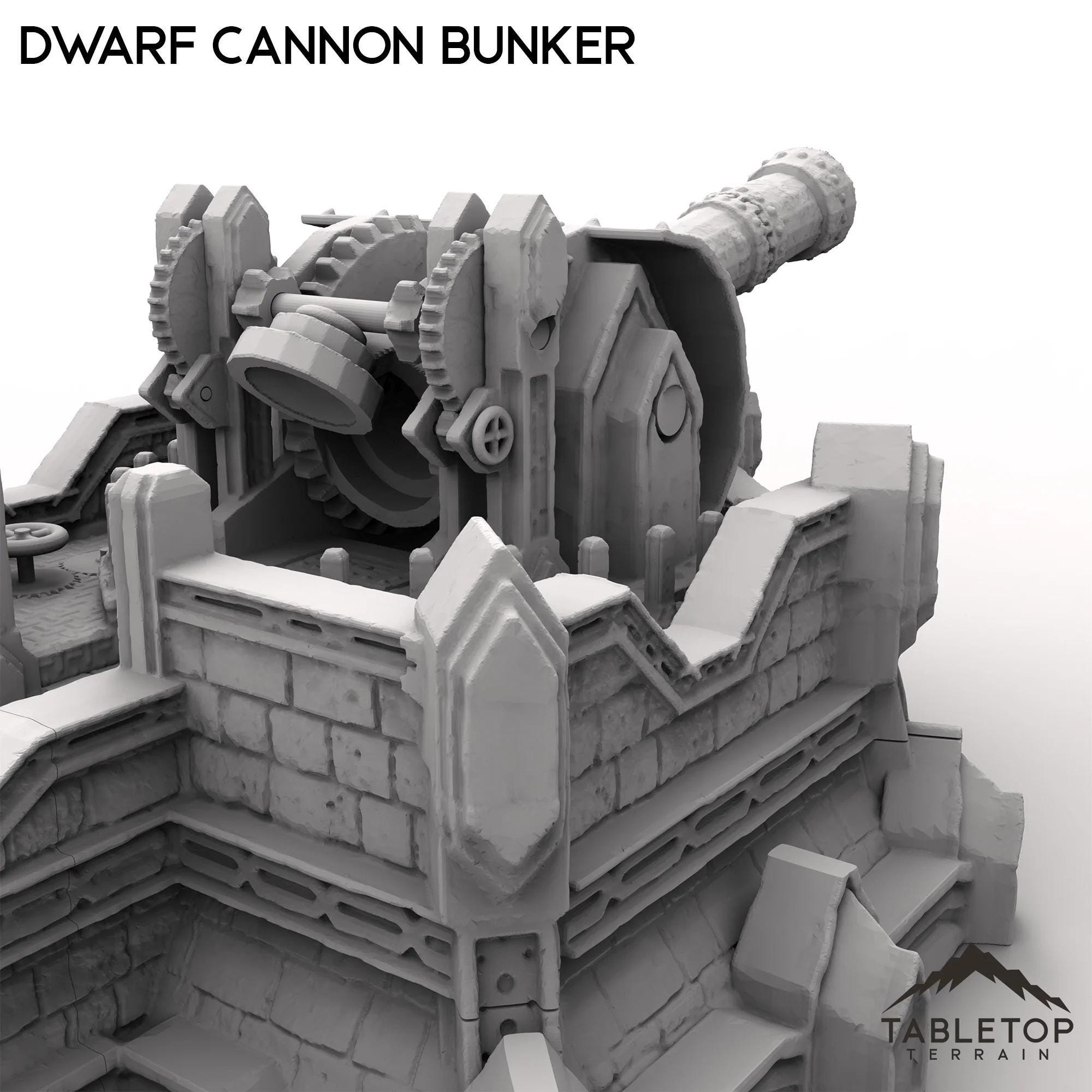 Dwarf Cannon Bunker - Tabletop Terrain Fantasy DND Miniature ...