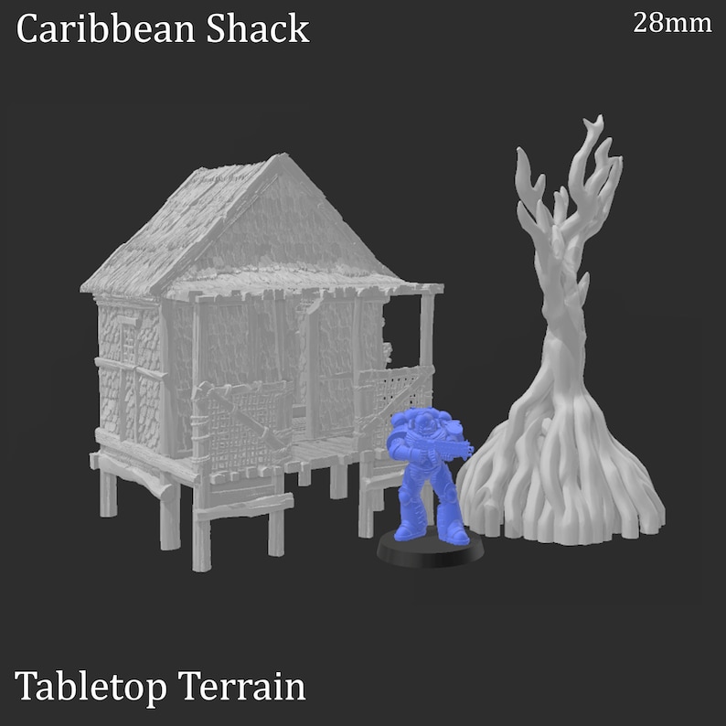 Caribbean Shack Building Wild West Exodus Tabletop Terrain - Etsy