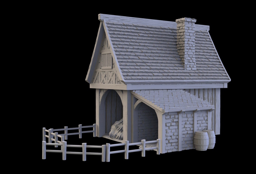 Stables - Town of Grexdale - Fantasy Building - DND Aos Malifaux Kings ...