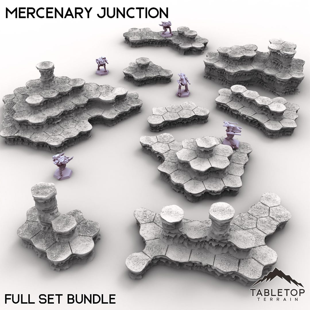 HEXTECH Mercenary Junction Map Hill Sets - 6mm - Thunderhead Studio 6mm ...
