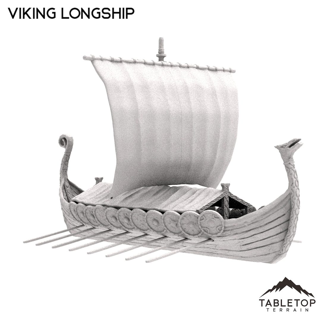 Viking Longship - DND Aos Pathfinder Conquest Miniatureland Tabletop ...