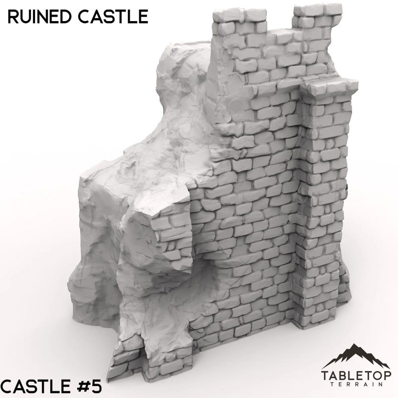 Ruined Castle - Tabletop Terrain Fantasy DND Miniature Roleplaying ...