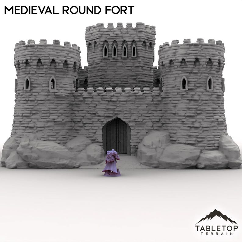 Medieval Round Fort - Tabletop Terrain Fantasy DND Miniature ...