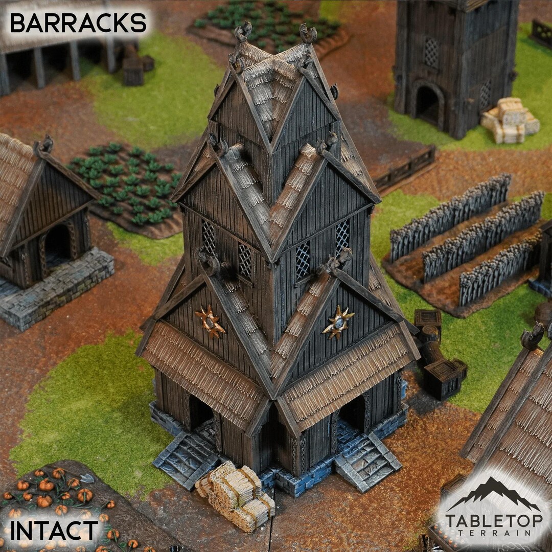 Barracks - Kingdom of Saxonia - Tabletop Terrain High Fantasy DND 25mm ...
