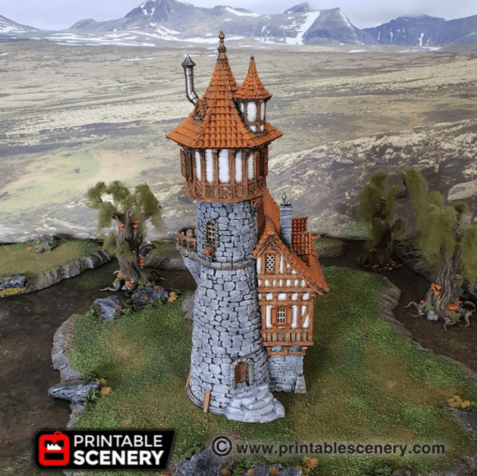 Sorcerer's Tower - Fantasy Tower - Fantasy Terrain DND Aos Conquest ...