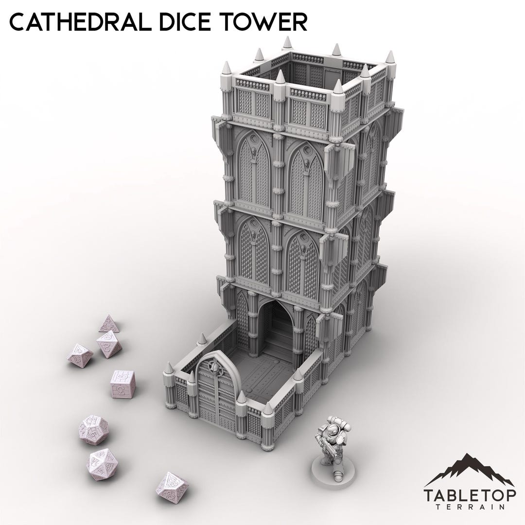 Cathedral Dice Tower - Tabletop Terrain Fantasy DND Miniature ...