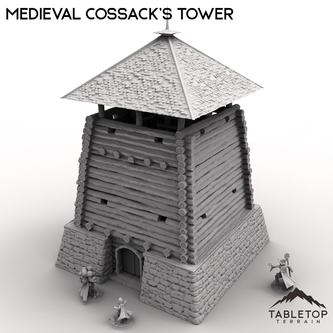 Medieval Cossack's Tower - Tabletop Terrain Fantasy DND Miniature ...