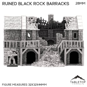 Ruined Black Rock Barracks - Country & King - Fantasy Historical Ruins ...