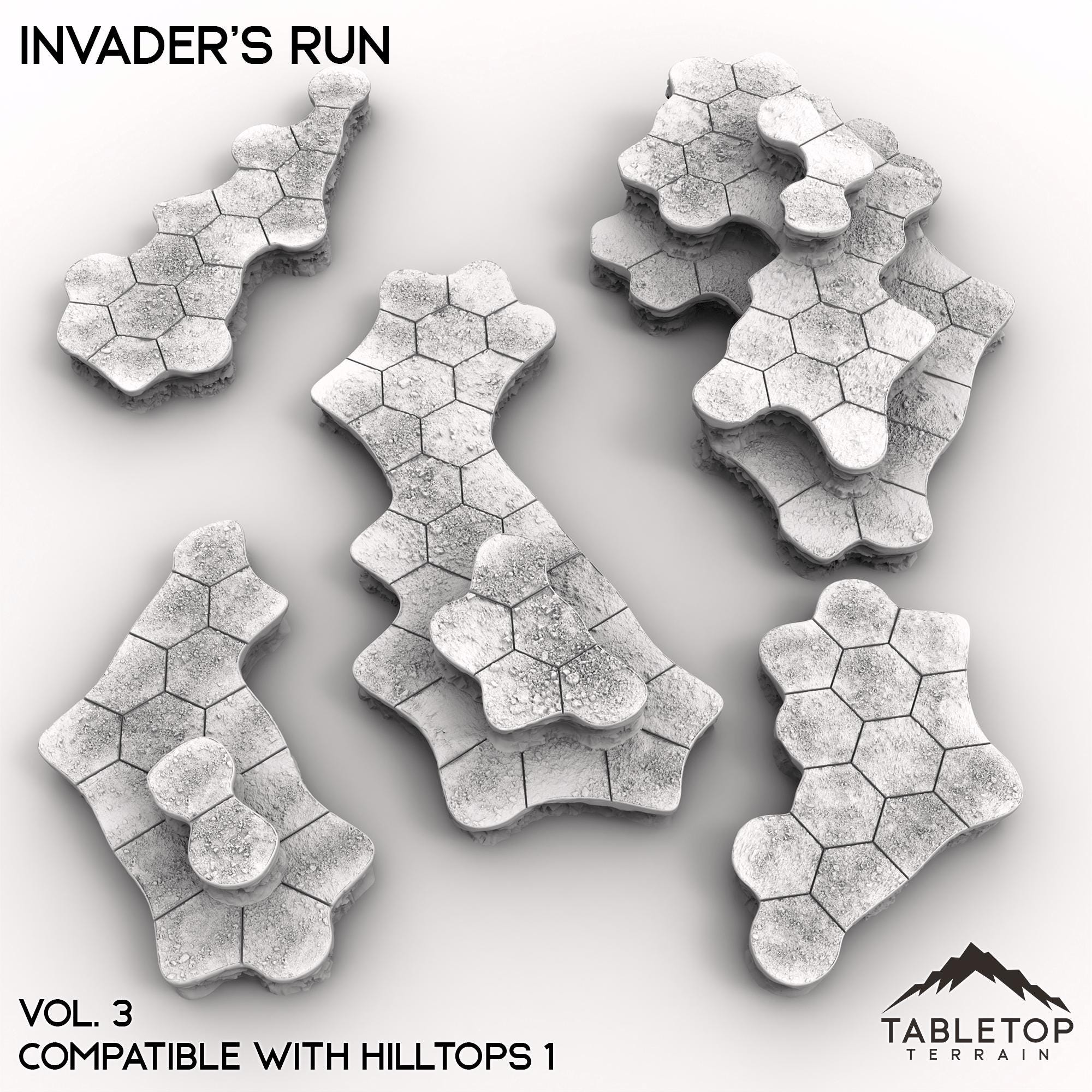 HEXTECH Invader's Run Map Hill Sets - 6mm - Thunderhead Studio 6mm ...