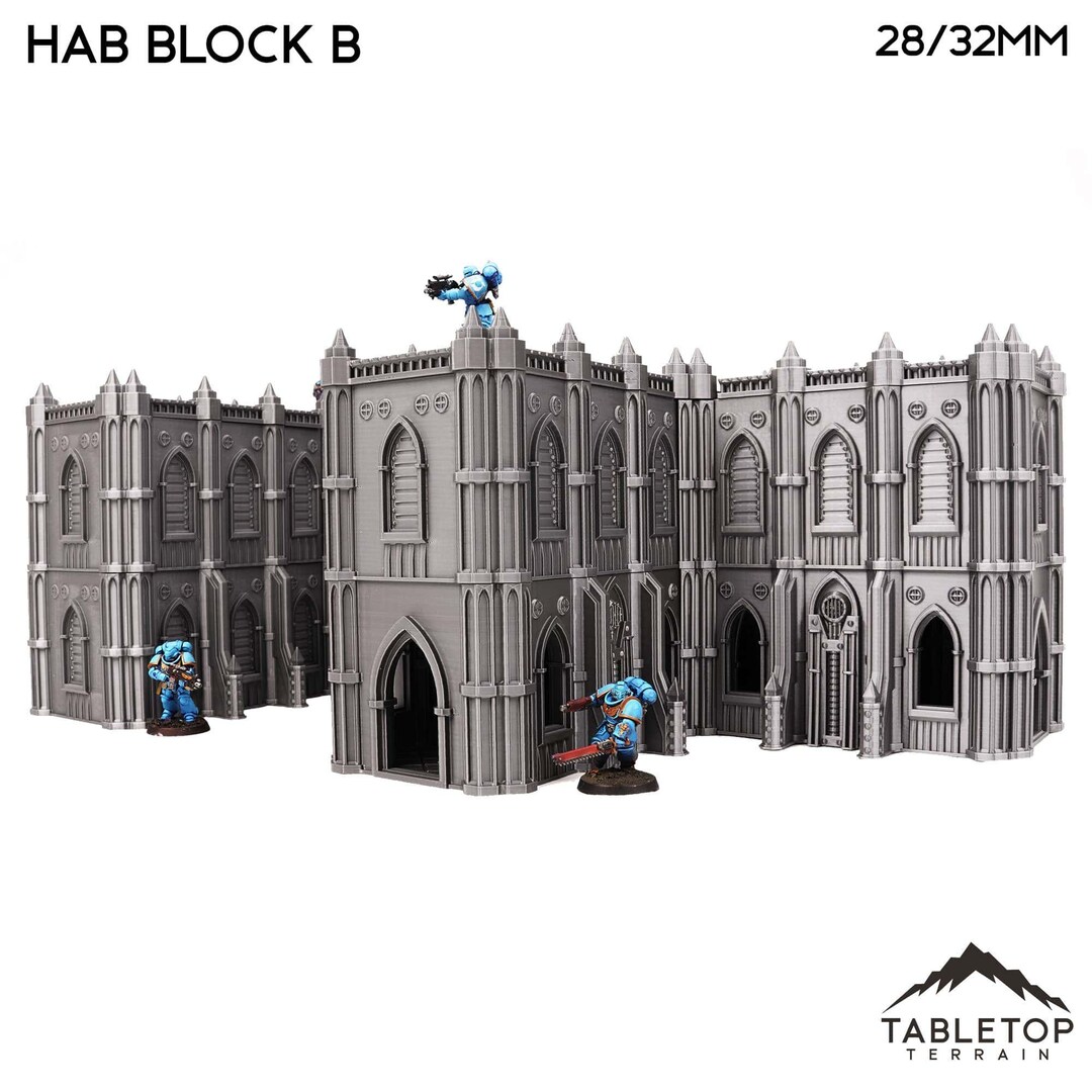 Hab Block B - Augusta, the Holy City - Tabletop Terrain Grimdark Gothic ...