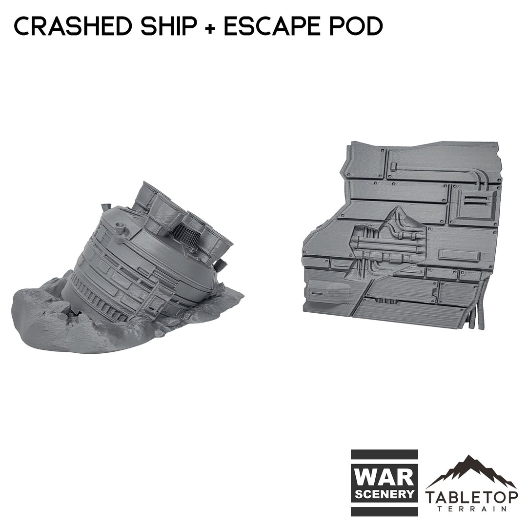 Massa'dun Crashed Ship Escape Pod Star Wars Legion Shatterpoint Terrain ...