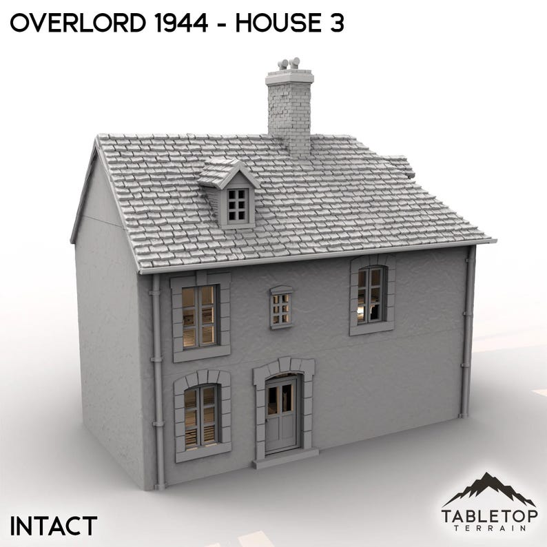 Overlord 1944 - House 3 - WWII Terrain Wargame Tabletop Terrain Terrain ...