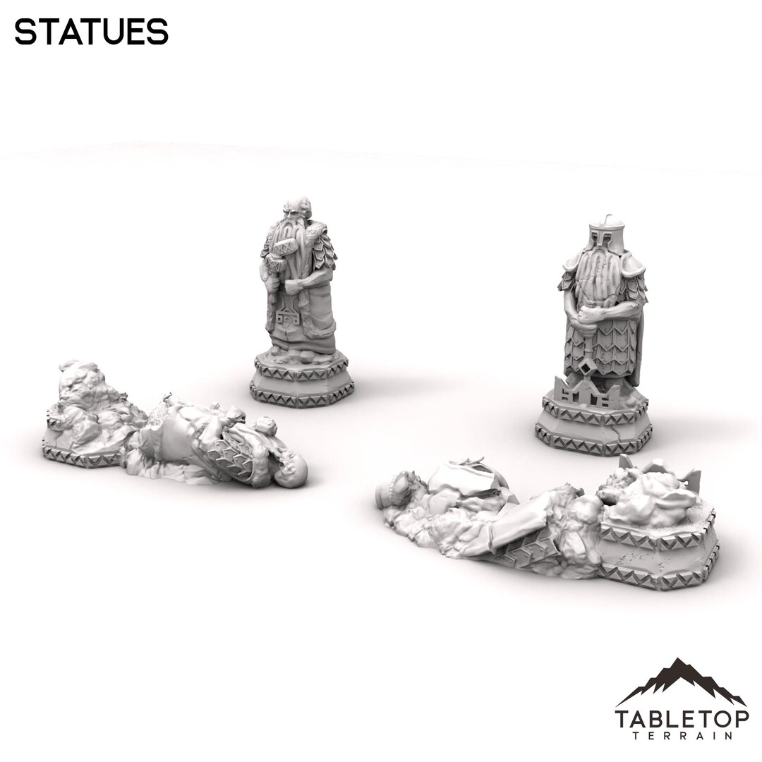 Statues - Kingdom of Durak Deep - Tabletop Terrain High Fantasy DND ...