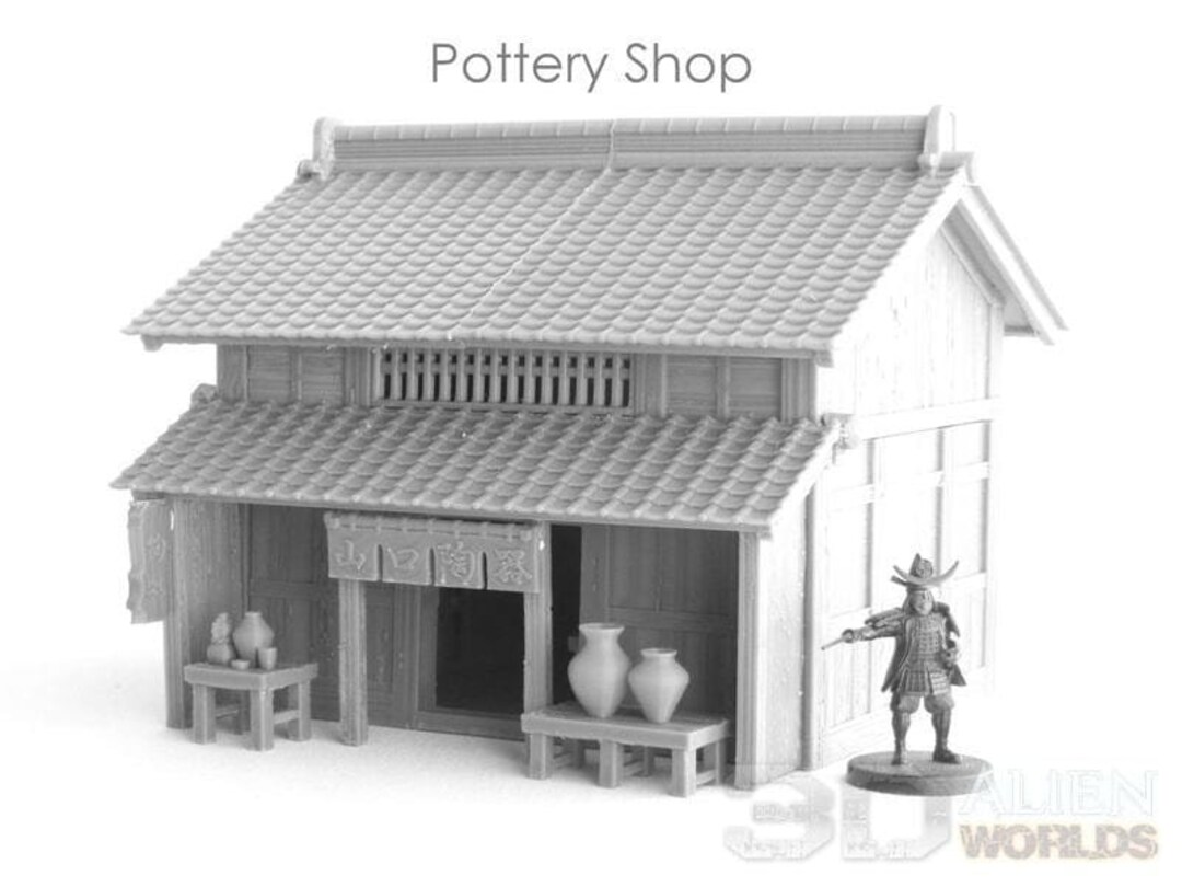 Samurai Pottery Shop - Test of Honor Japan Miniatures Terrain - Etsy