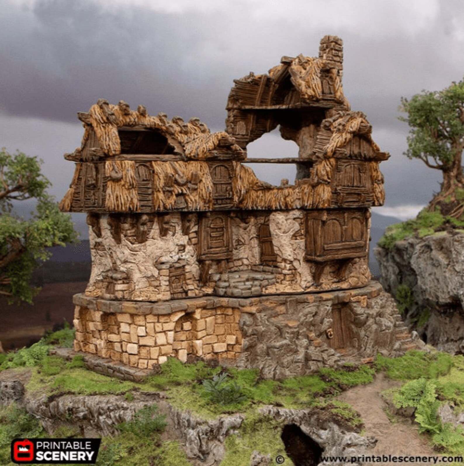 Ruined Longhouse - Hagglethorn Hollow - Fantasy Ruins - DND Aos ...