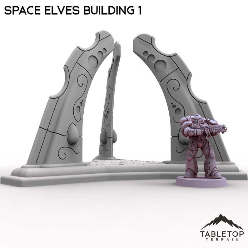 Space Elves Building 1 - Tabletop Terrain Grimdark Space Elves ...