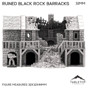 Ruined Black Rock Barracks - Country & King - Fantasy Historical Ruins ...