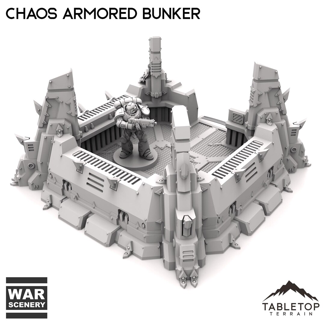 Chaos Armored Bunker - Tabletop Terrain Chaos Warp Terrain Miniature ...