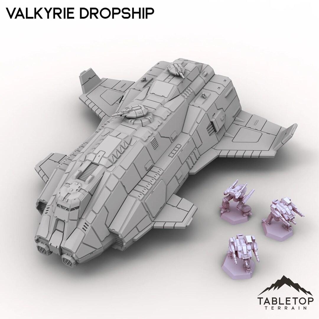 Valkyrie Dropship - Hardware Studios 6mm Compatible With Small Scale Mech Wargames - Etsy