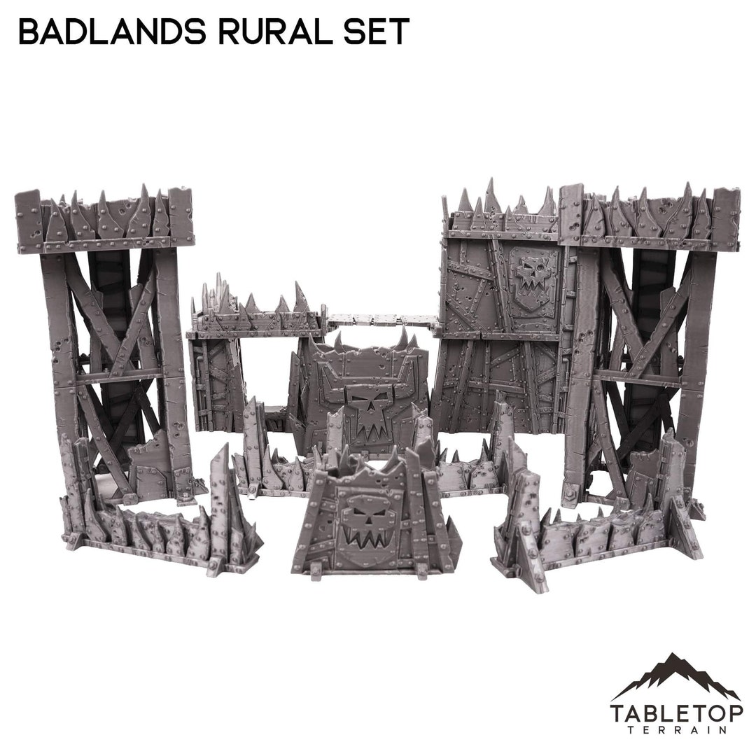 Badlands Rural Terrain Set - Tabletop Terrain Ork Badlands Terrain ...
