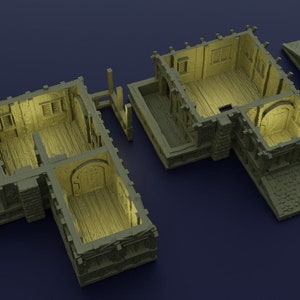 Medieval Slaver Manor - DND Aos Pathfinder Conquest Miniatureland Tabletop Terrain Miniature ...