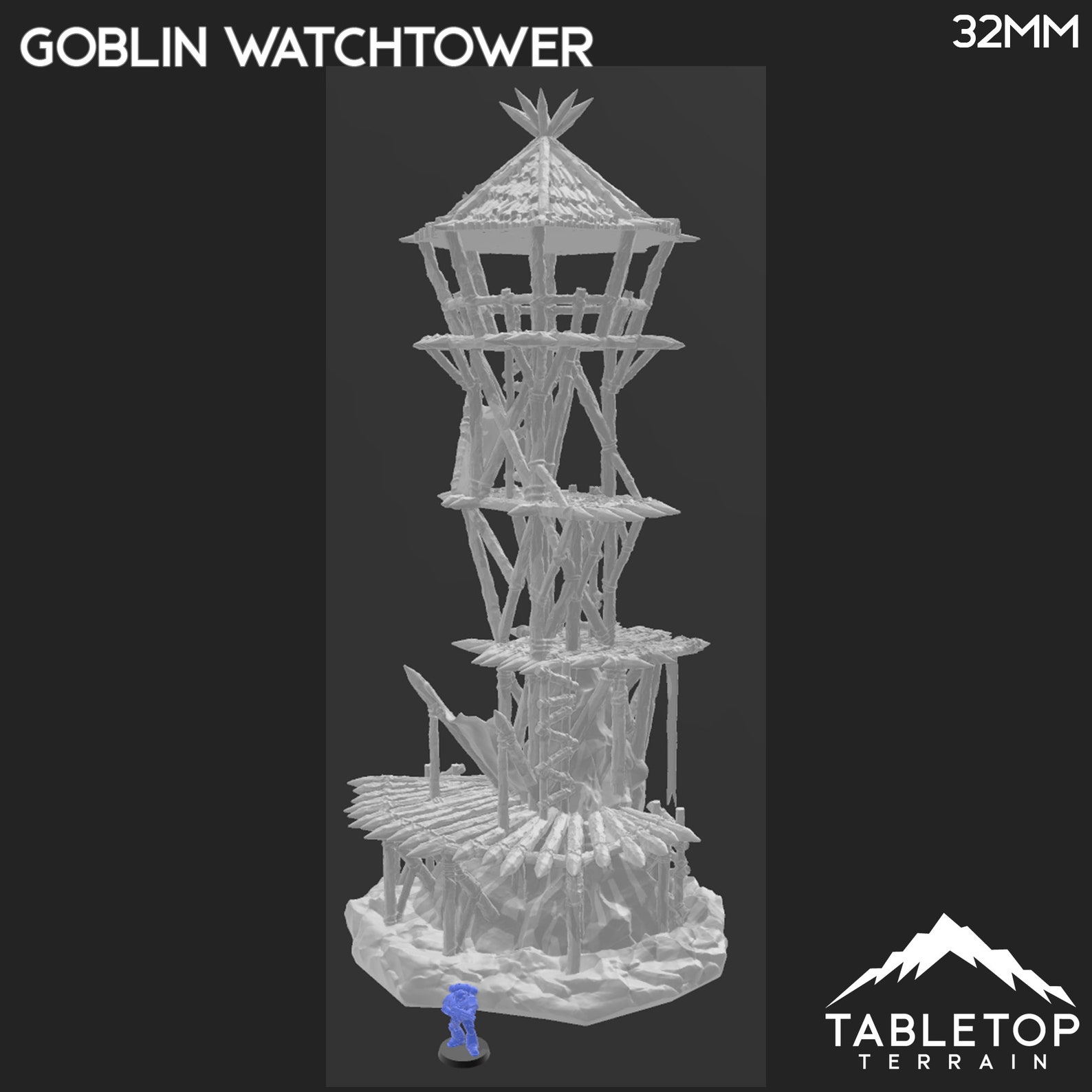 Goblin Watchtower - DND Aos Pathfinder Conquest Miniatureland Tabletop Terrain Miniature Wargame ...