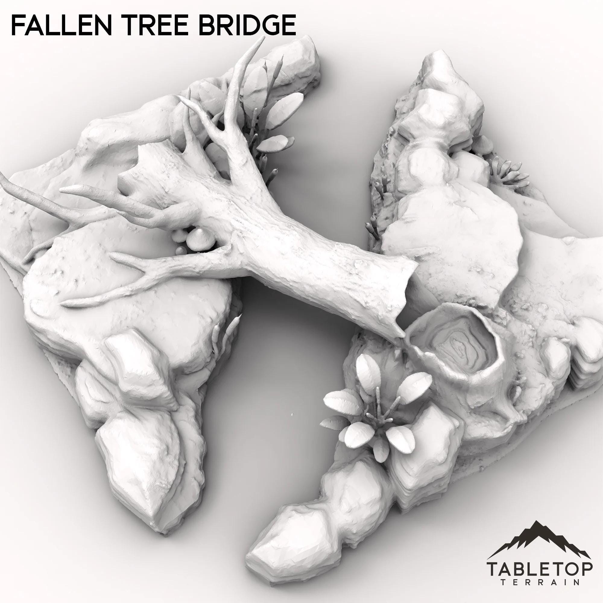 Fallen Tree Bridge - Tabletop Terrain Fantasy DND Miniature Roleplaying ...