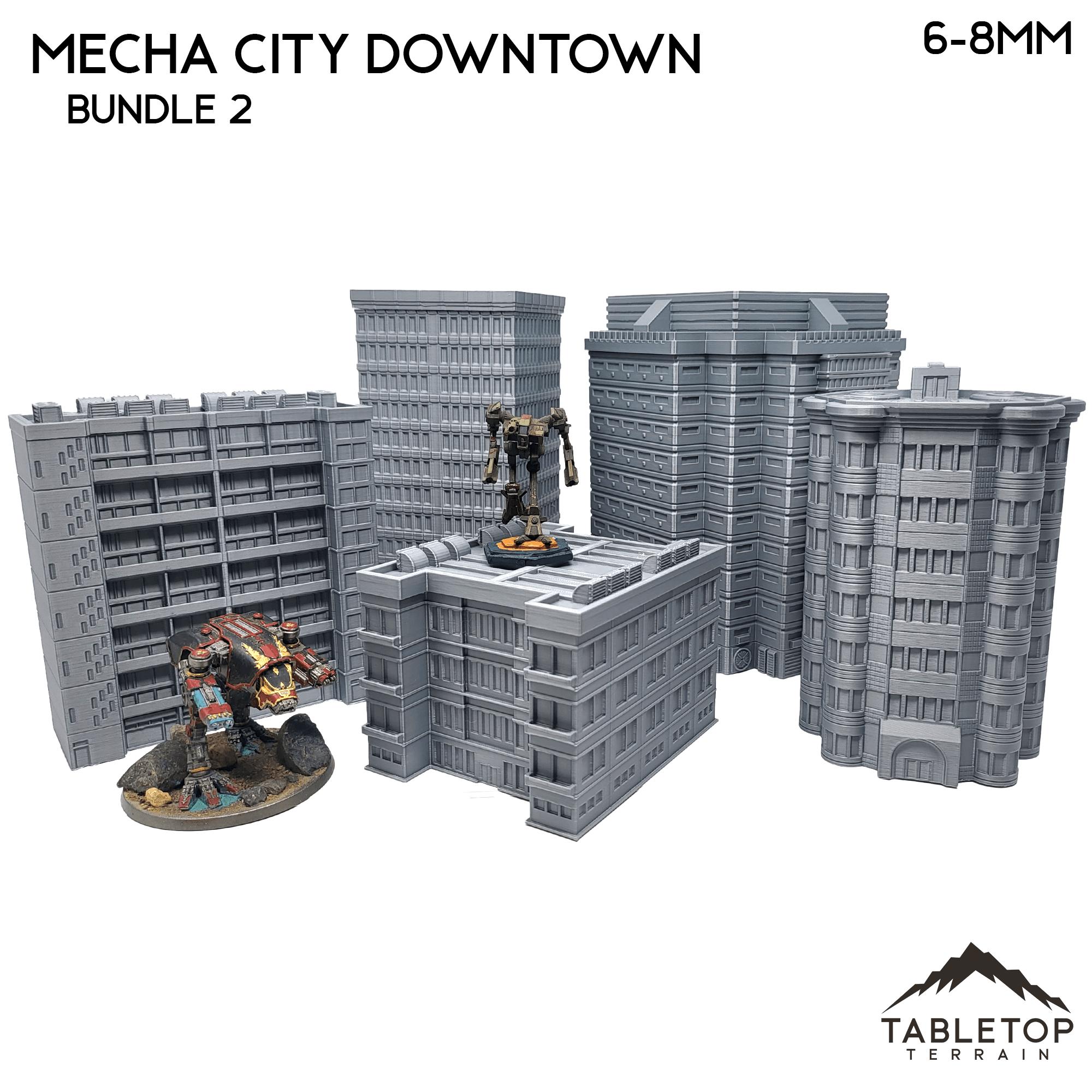 Mecha City Downtown Buildings - Bundle 2 - 6mm 8mm Mech Wargames ...