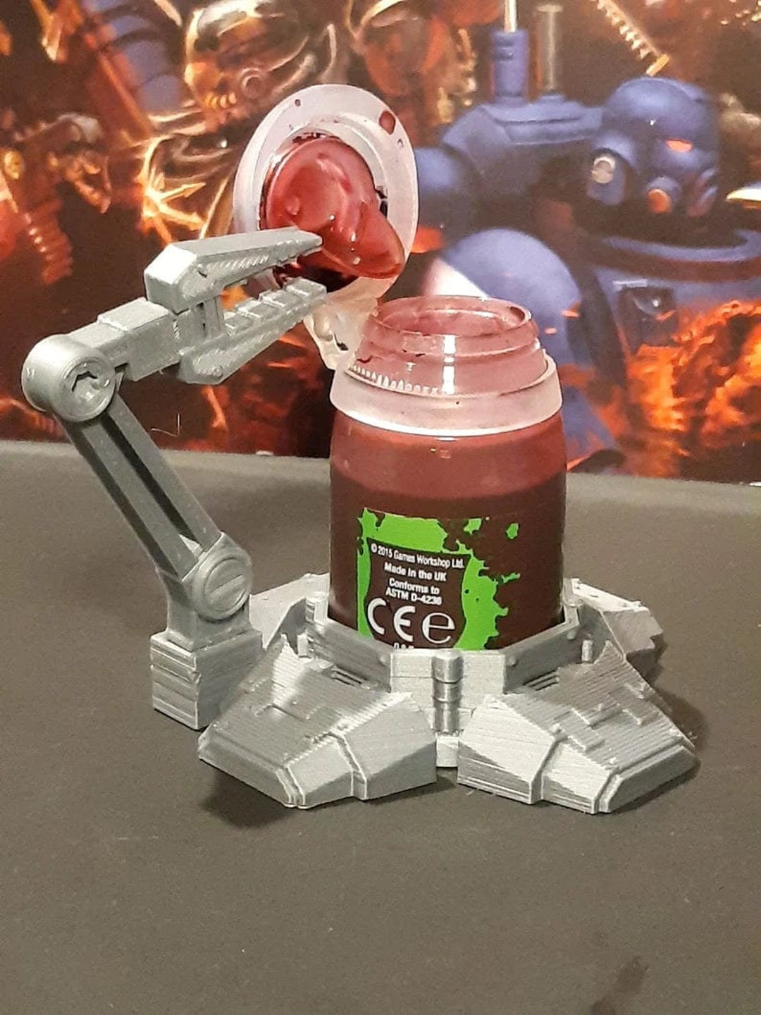 Citadel Paint/wash Pot Holder - Mech Foot With Removable Mech Arm - Etsy