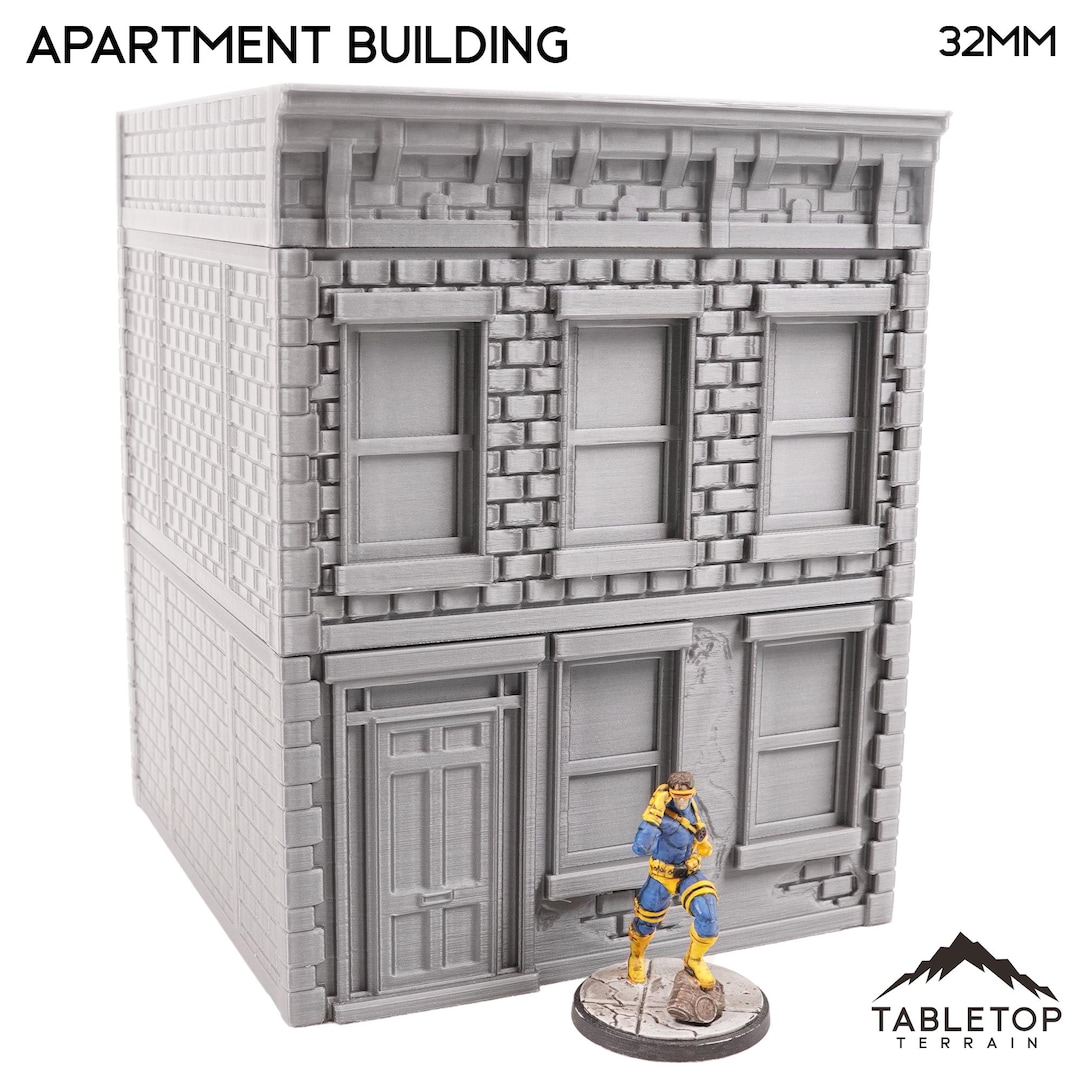 Apartment Building - Urban Modern Comic Book Super Hero Marvel Crisis ...