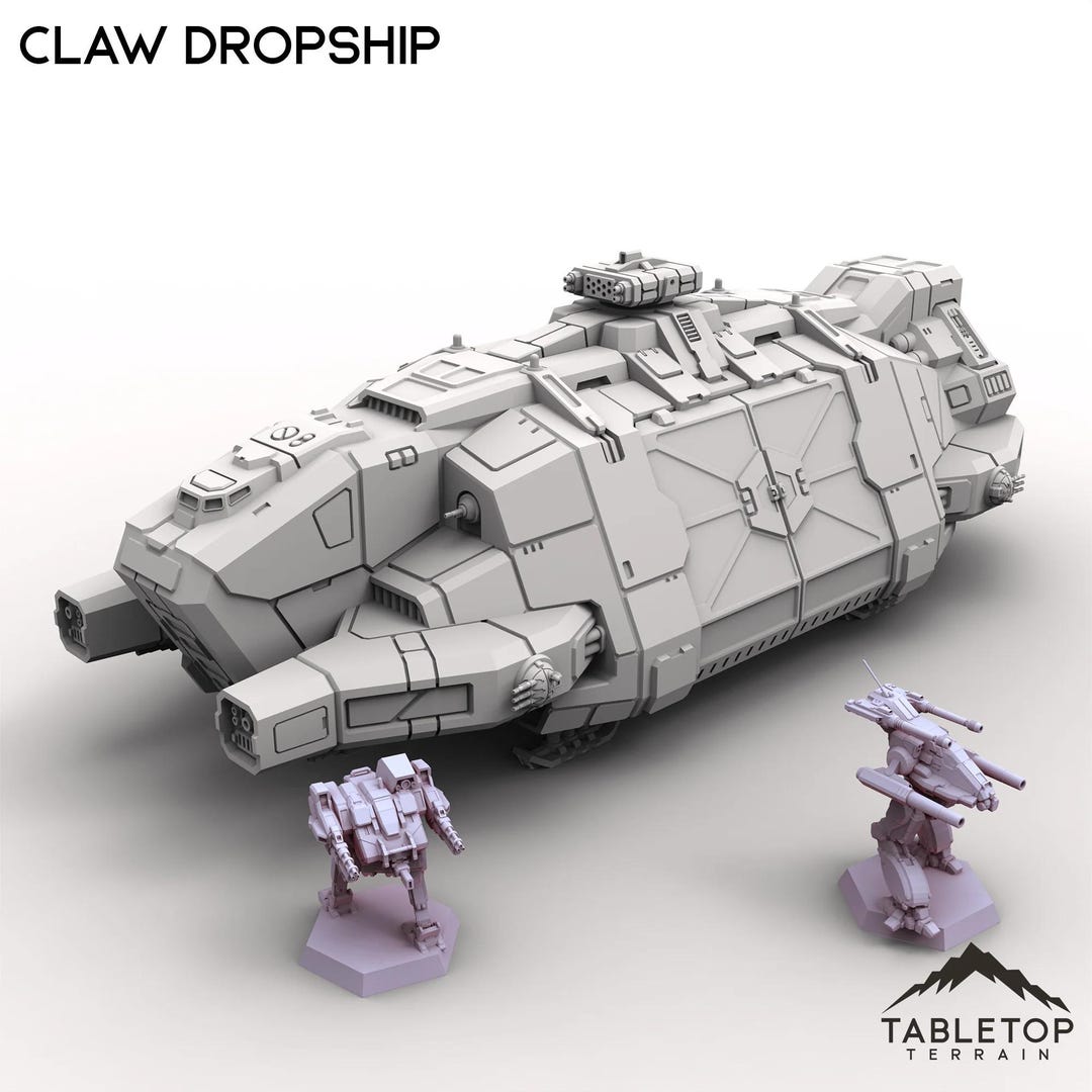 Claw Dropship - Hardware Studios 6mm Compatible With Small Scale Mech Wargames - Etsy