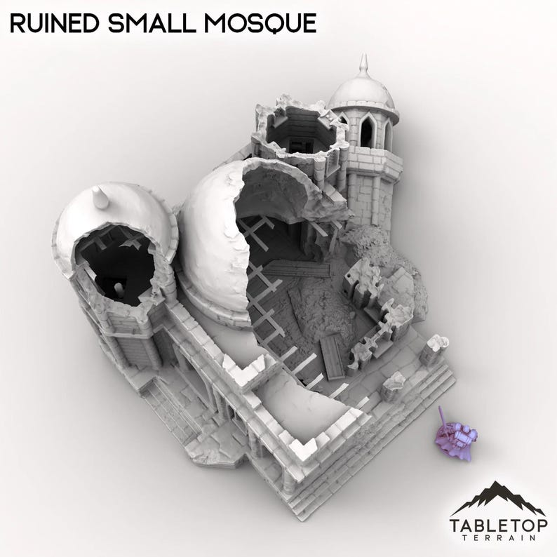 Ruined Small Mosque - Tabletop Terrain Fantasy DND Miniature ...