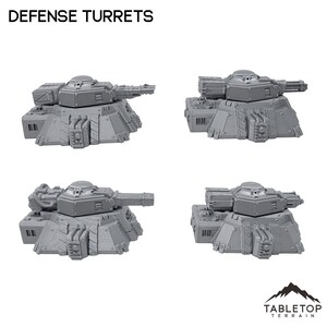 Tabletop Terrain Defense Turrets - Chapters Headquarter Wargame Terrain ...